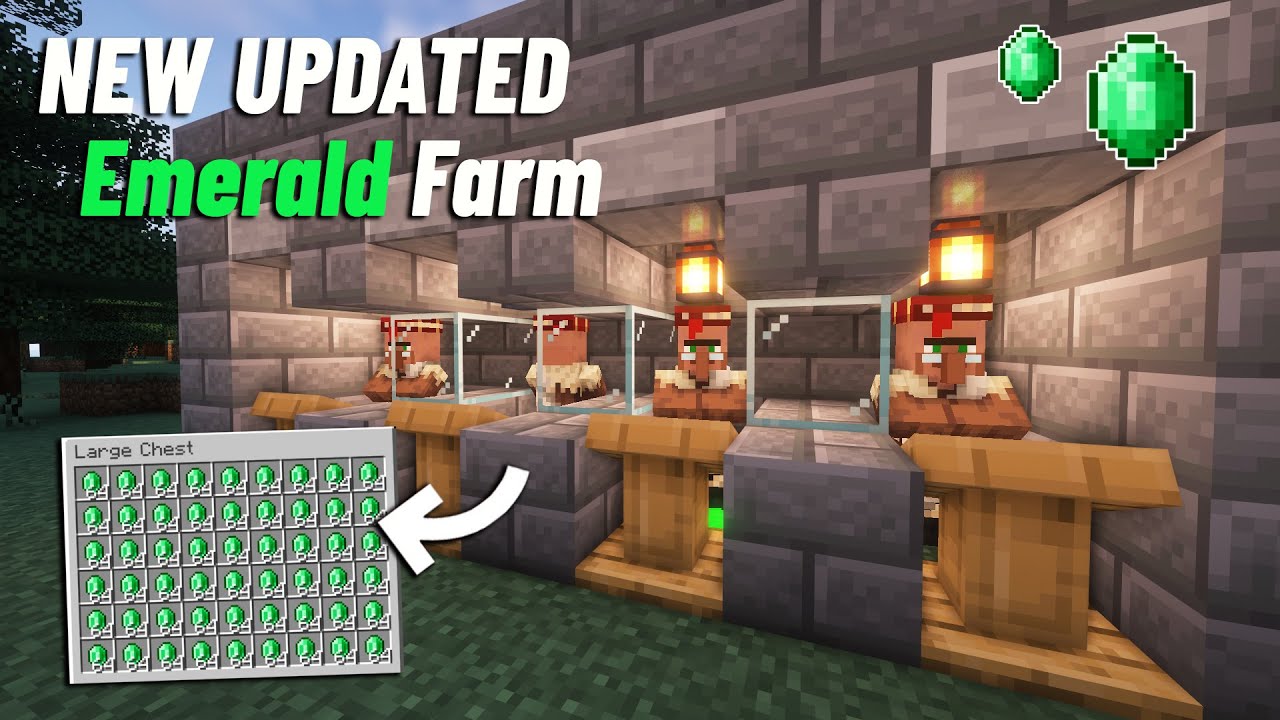 NEW UPDATED Infinite Emerald Farm Glitch 1.20 | Emerald Farm Tutorial ...