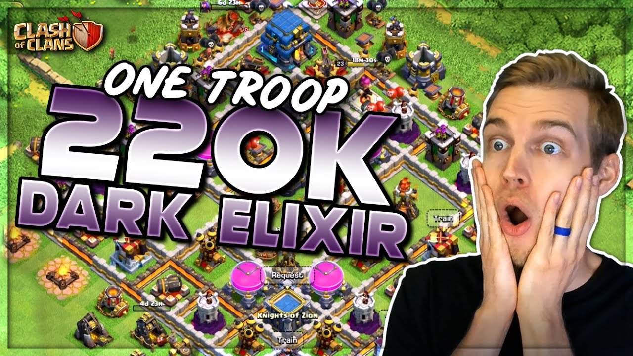 ONE TROOP for 220k DARK ELIXIR!? TH12 Let's Play - YouTube