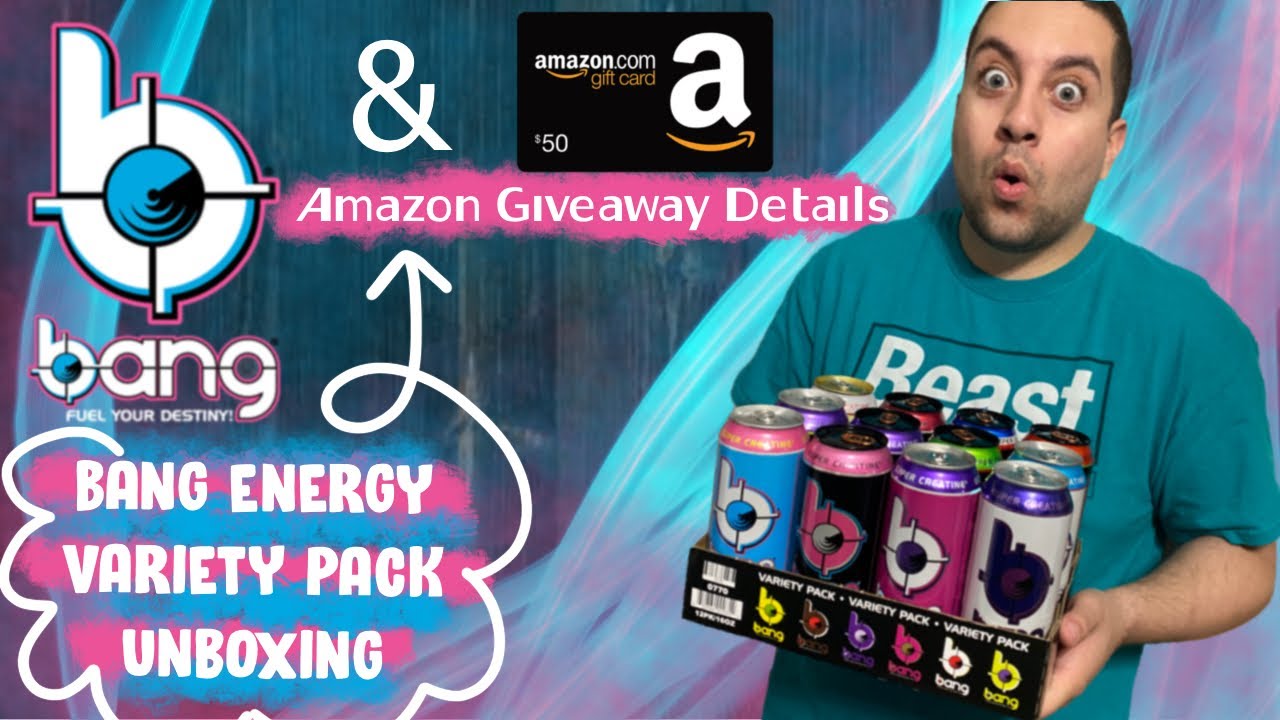 BANG Energy Variety Pack Unboxing! GIVEAWAY ANNOUNCEMENT! - YouTube