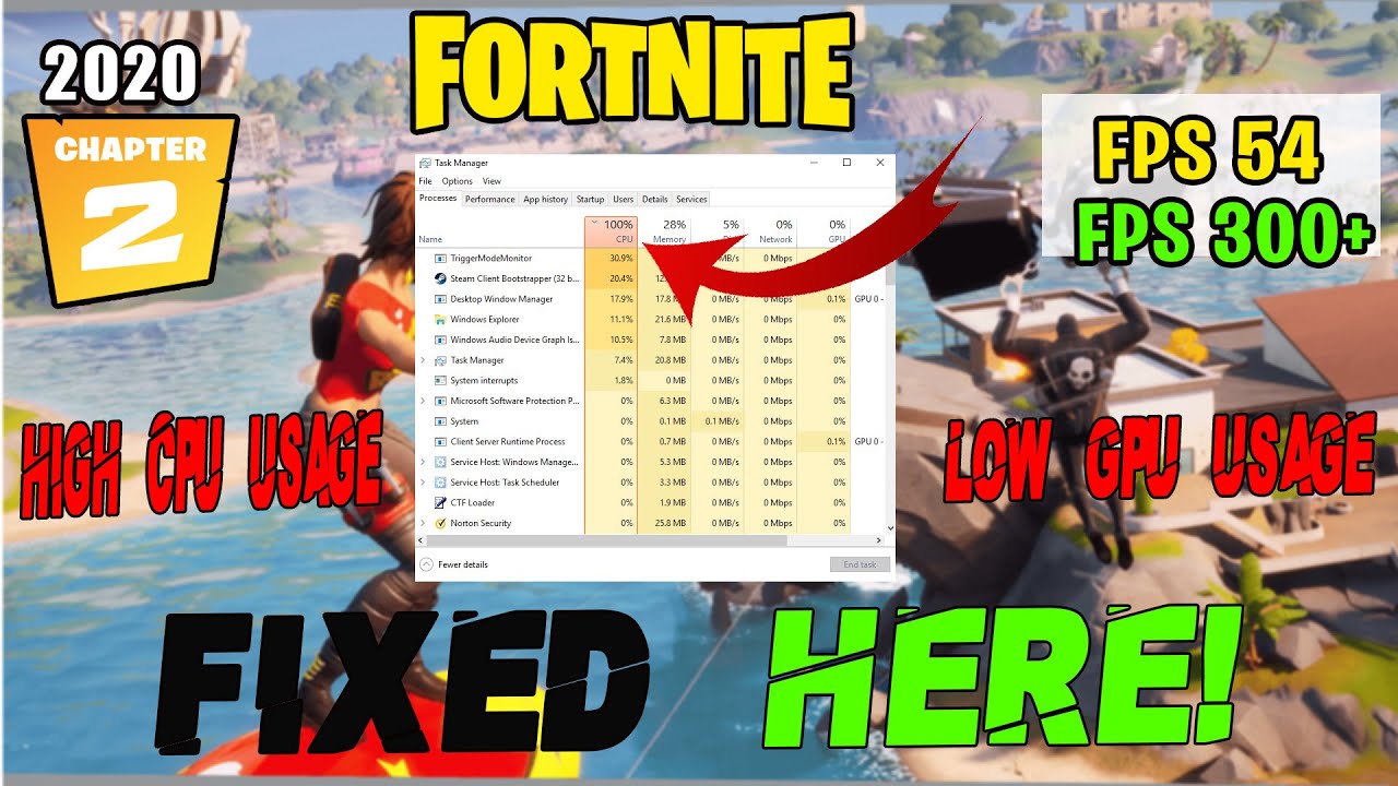 How To Fix High CPU Usage in Fortnite And BOOST FPS in Fortnite Chapter ...