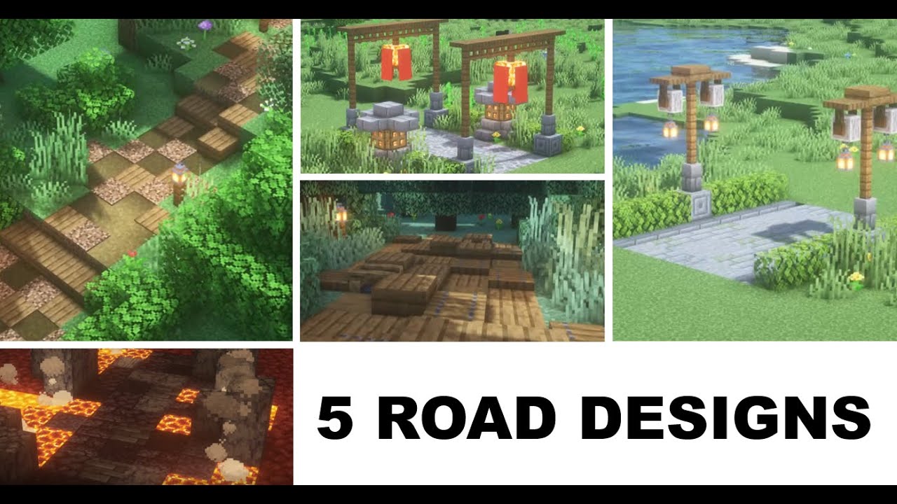 MINECRAFT: 5 Modular Road Designs - YouTube