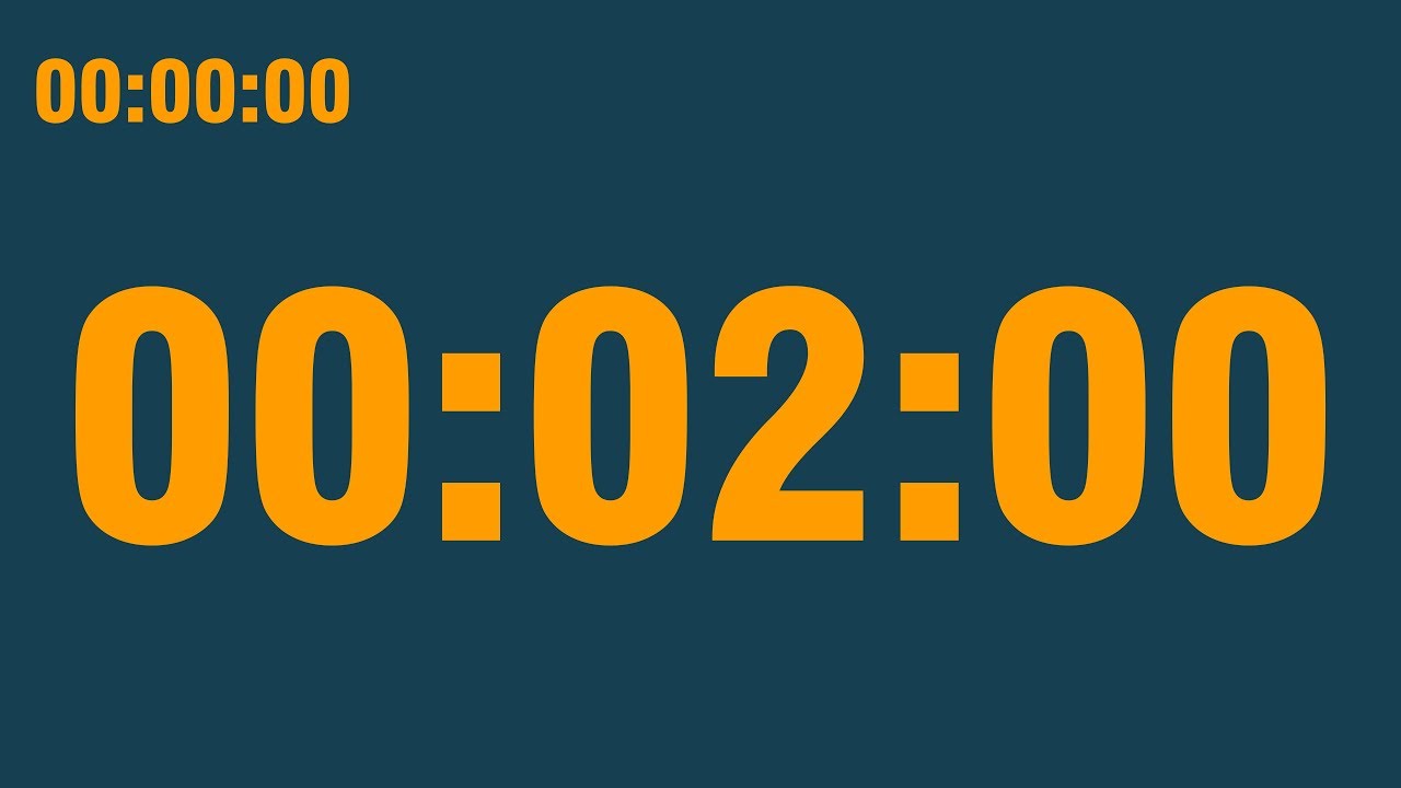 2 minute timer (with end alarm, time elapsed and progress bar) - YouTube