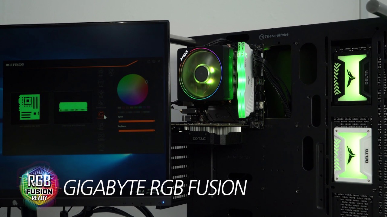 TEAMGROUP T-FORCE DELTA RGB with GIGABYTE RGB FUSION - YouTube