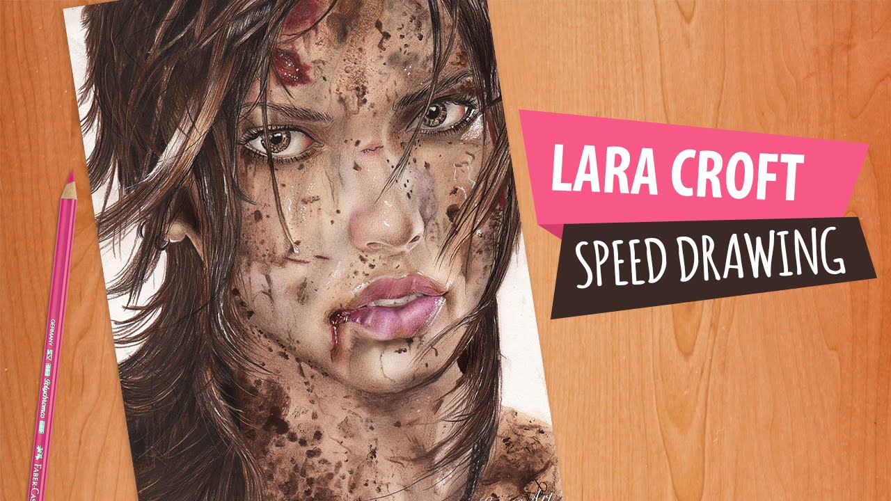 DRAWING LARA CROFT - TOMB RAIDER - YouTube