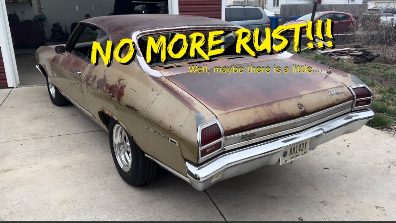 69 Chevelle Rear Window Rust Repair! - YouTube