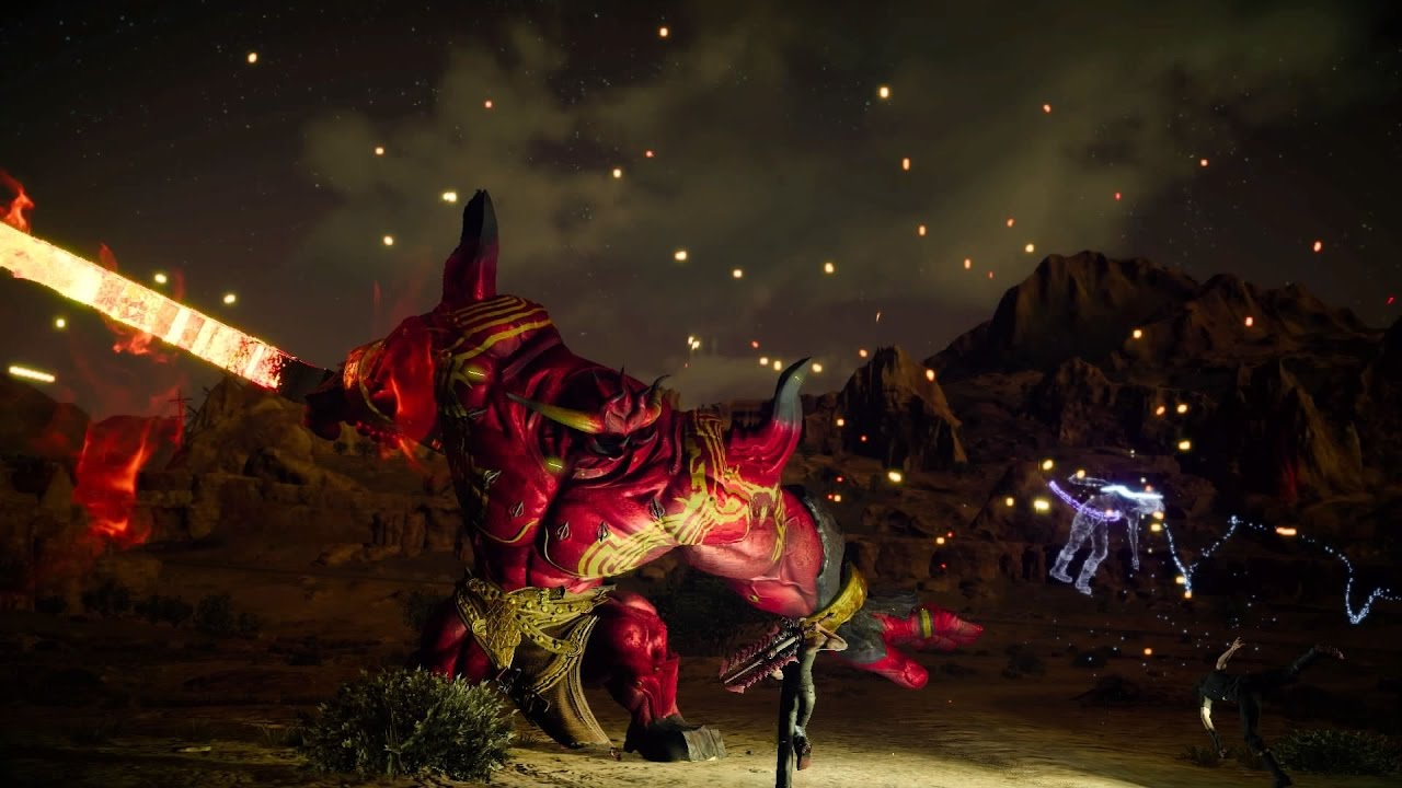 Final Fantasy XV Red Iron Giant Fight (PS4) - YouTube