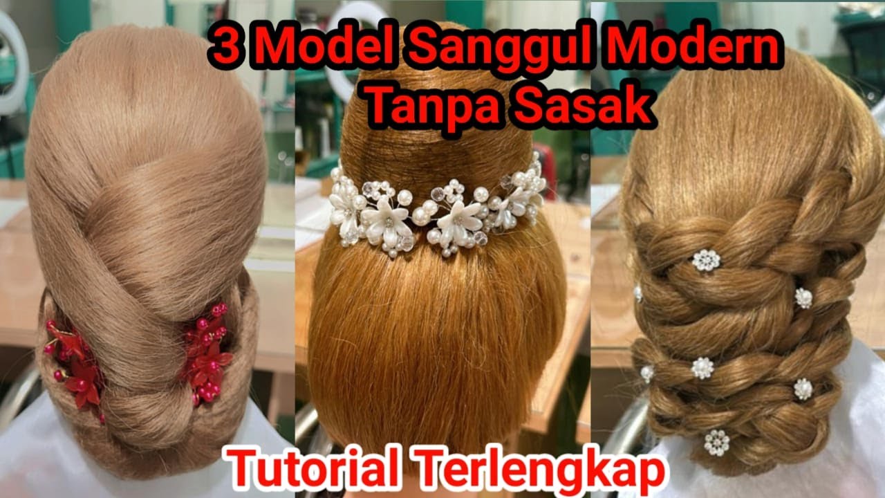 3 Model sanggul Modern Tanpa Sasak.@agustinasembiringMUA.Hairdo - YouTube
