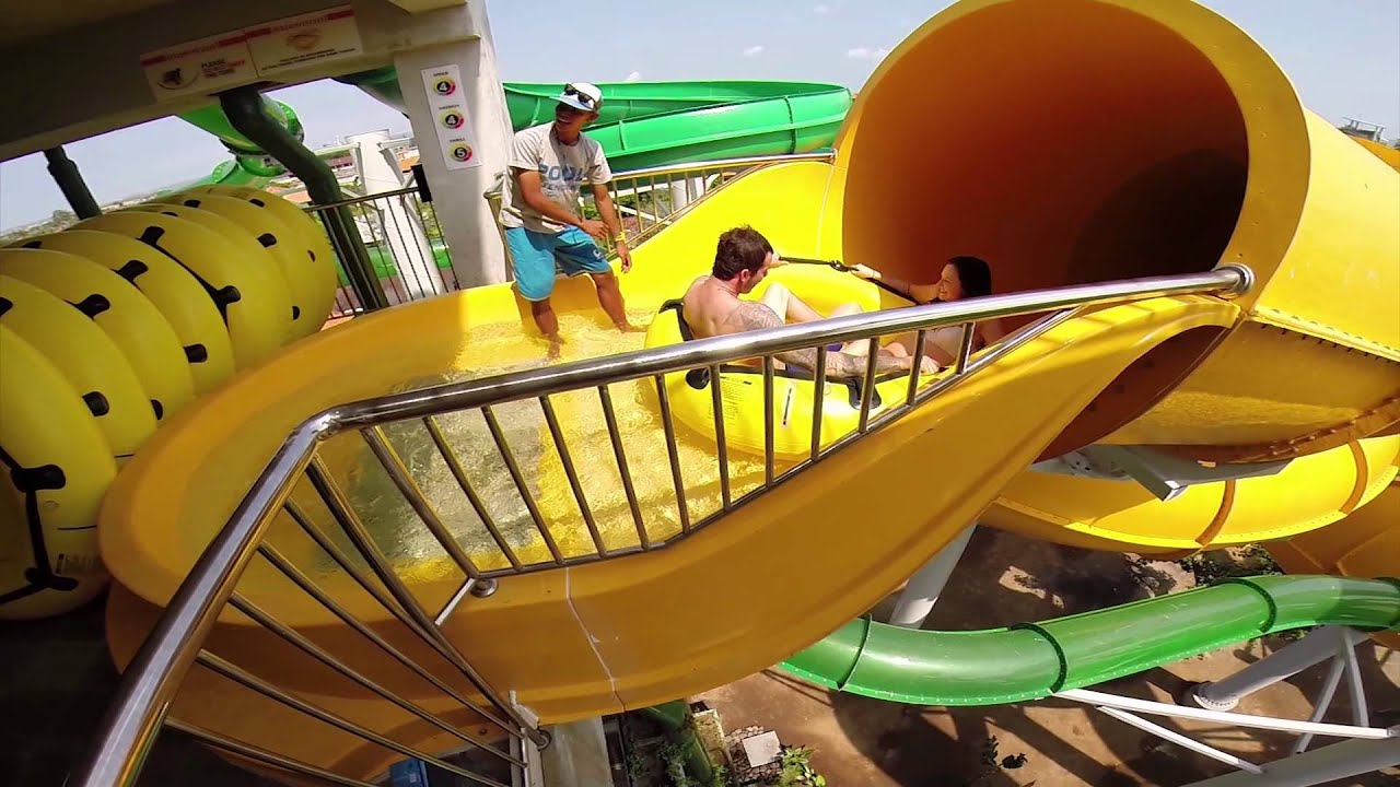 Waterbom Bali - Python slide - Tourist Point Bali - YouTube