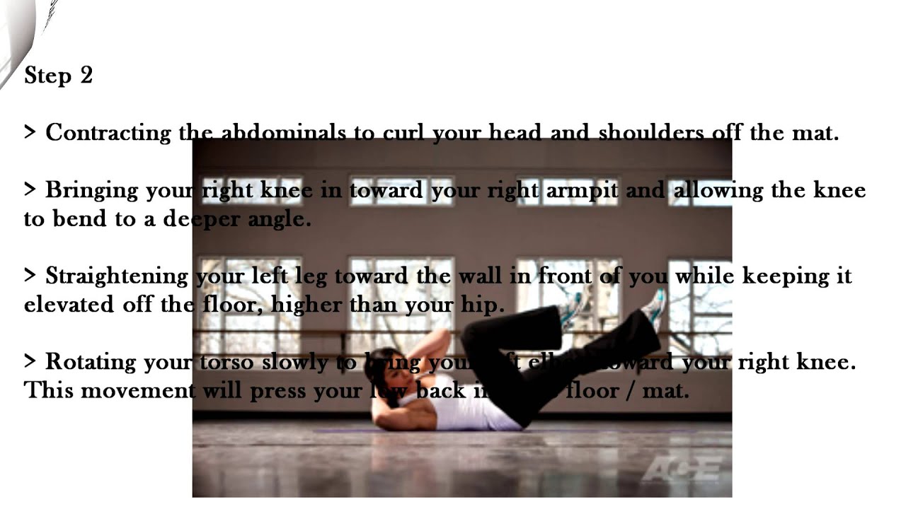 Supine Bicycle Crunches - YouTube