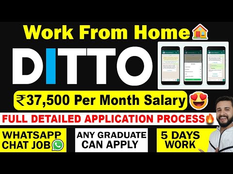 🔴PERMANENT WORK FROM HOME JOB FOR EVERYONE| DITTO HIRING FRESHERS🔥 ...