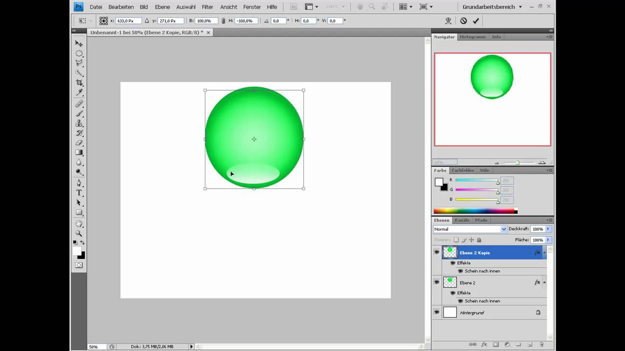 Photoshop Tutorial German - 3D Kugel erstellen - YouTube