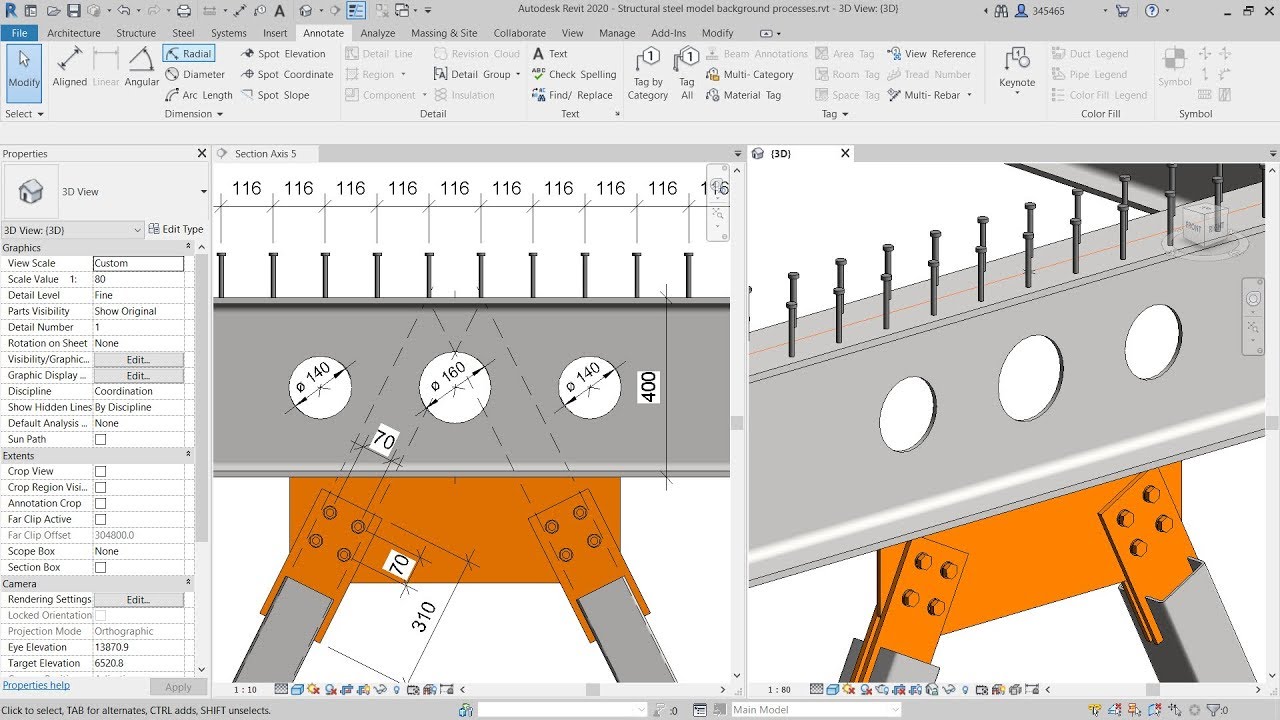 Revit 2020: Tags and Dimensions of Steel Elements - YouTube