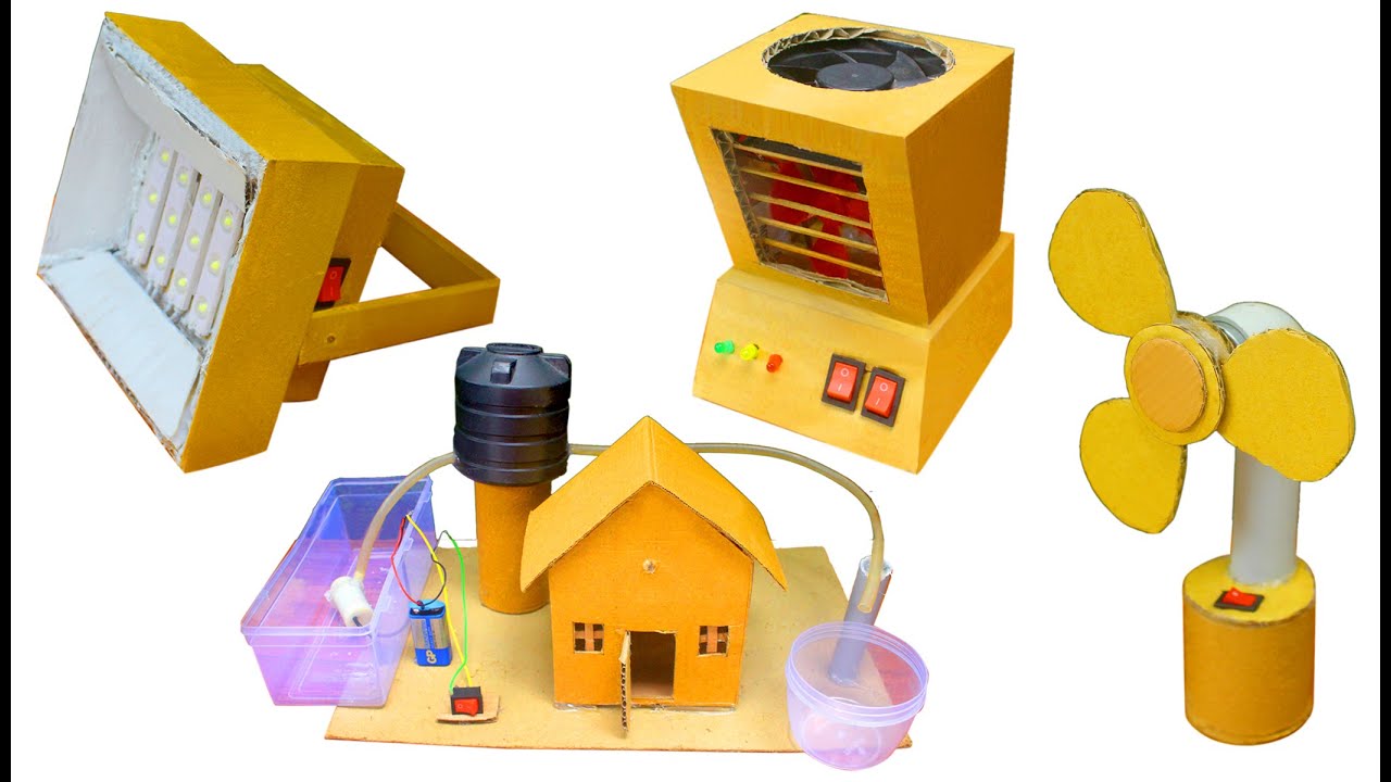 4 creative items made of cardboard at home - YouTube