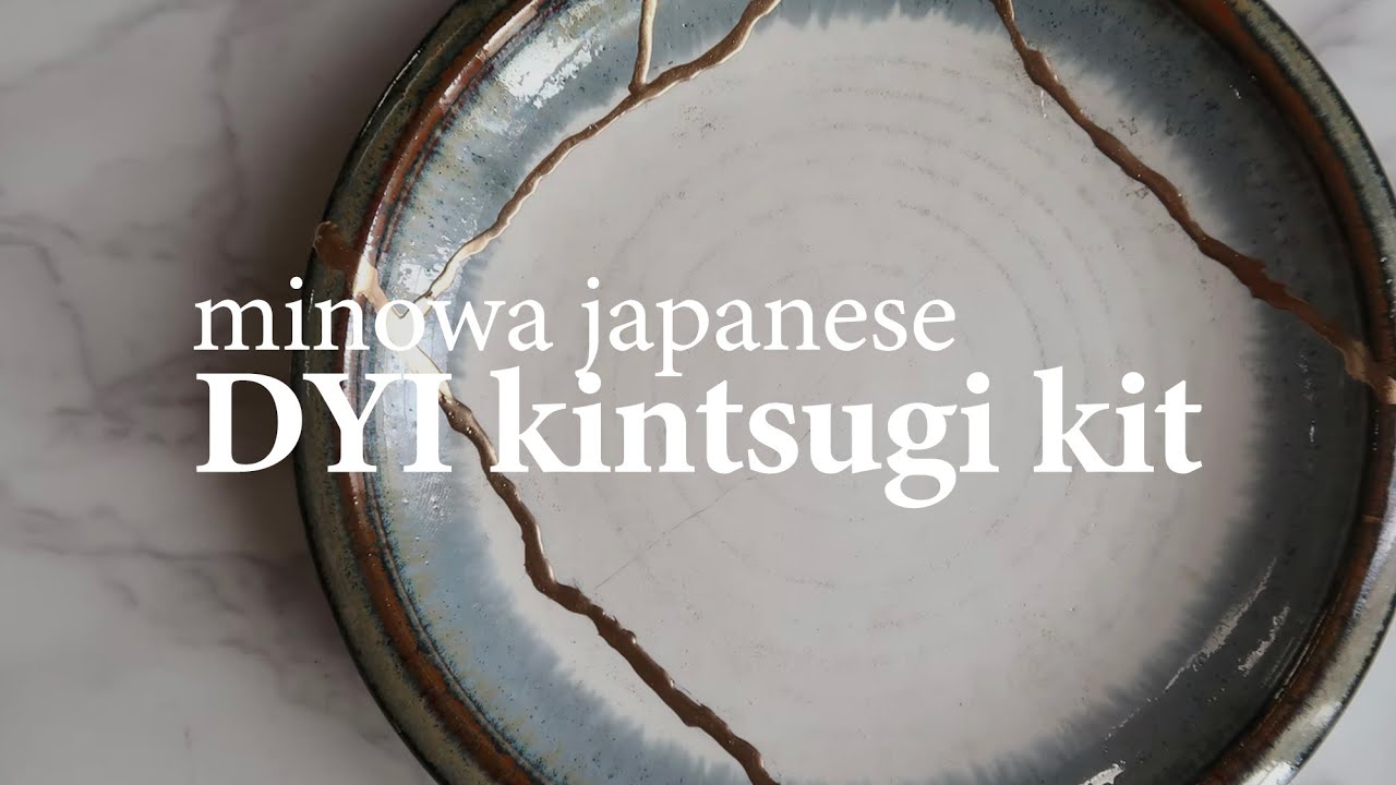 Unwrapping: Minowa Japanese DIY kintsugi kit – Ceramic gold repair - YouTube