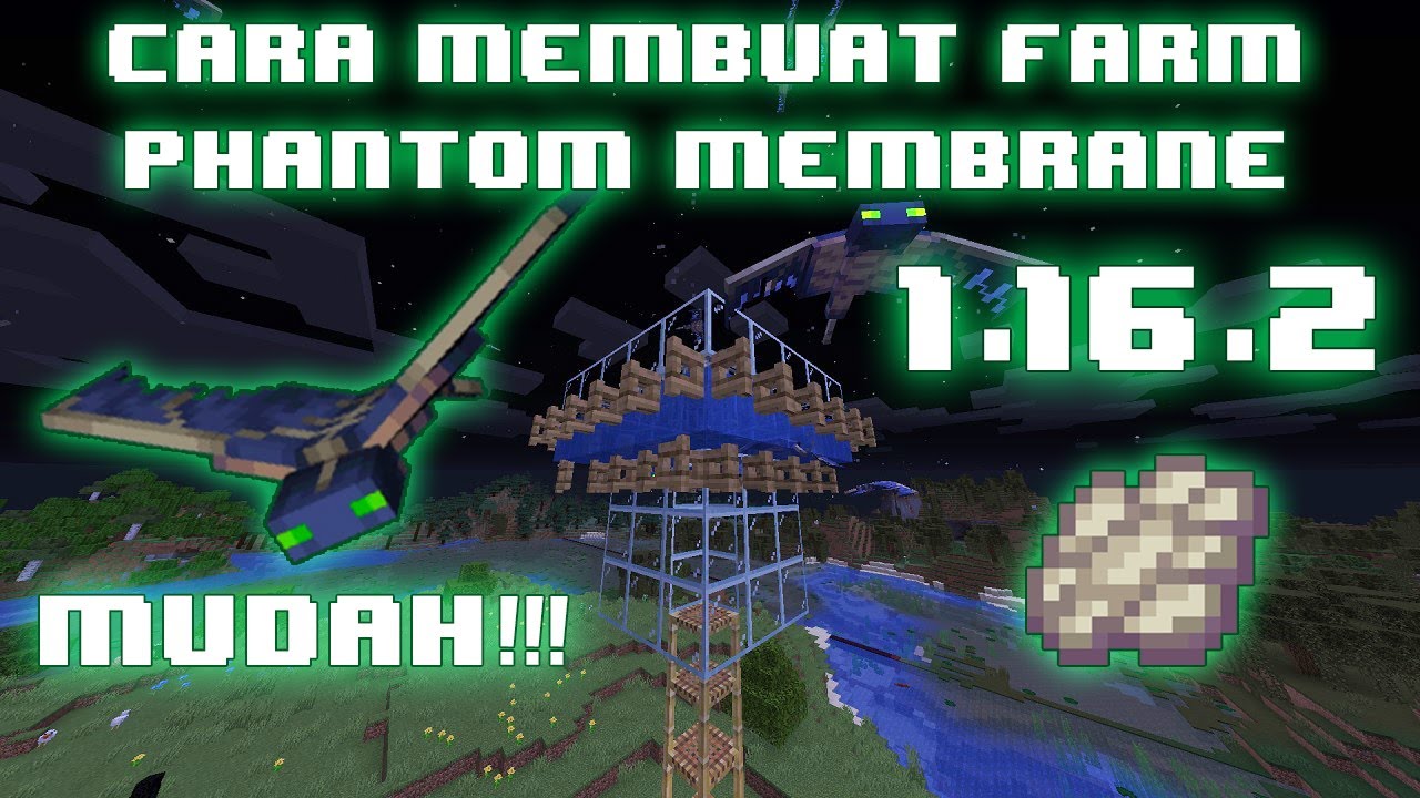 Cara Membuat Farm Phantom Membrane - Minecraft (Java & Bedrock Ver 1.13 ...