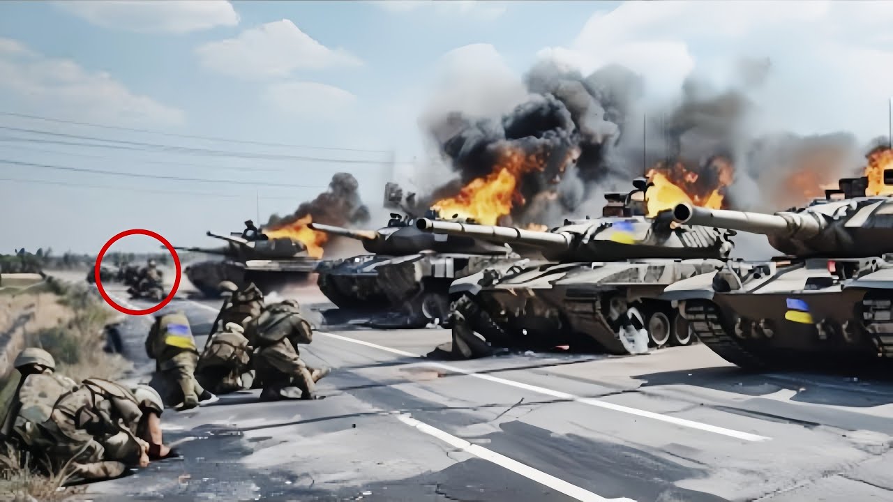 Terrifying Moment! How the Crew of a LEOPARD 2A6 Tank Was Burned, Due ...