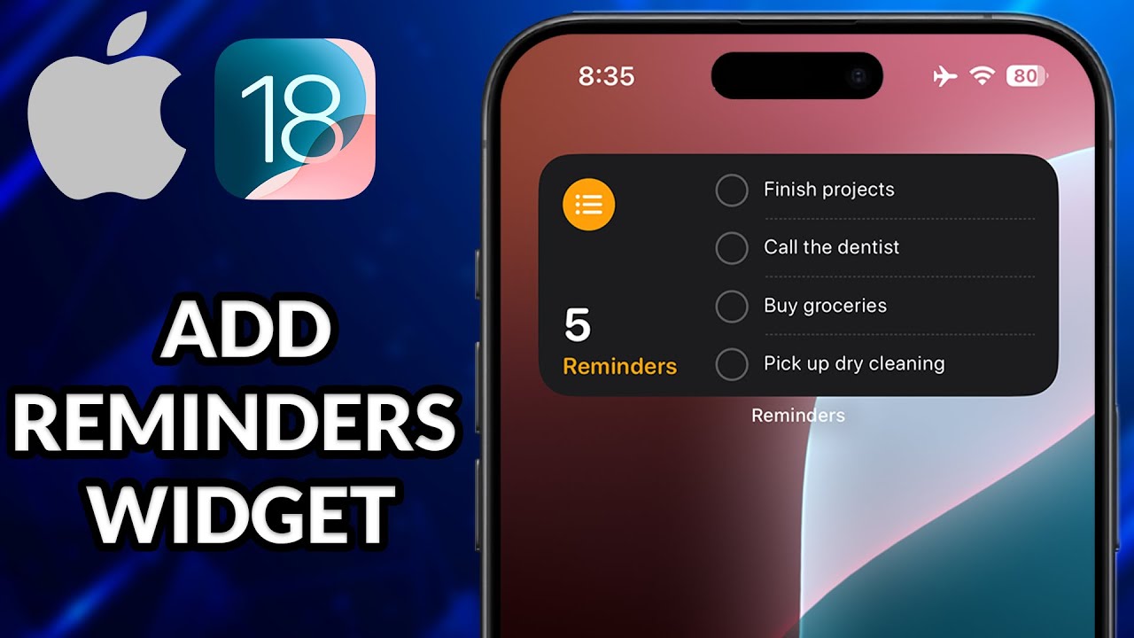 How To Add Reminders Widget On iPhone Home Screen iOS 18 - YouTube