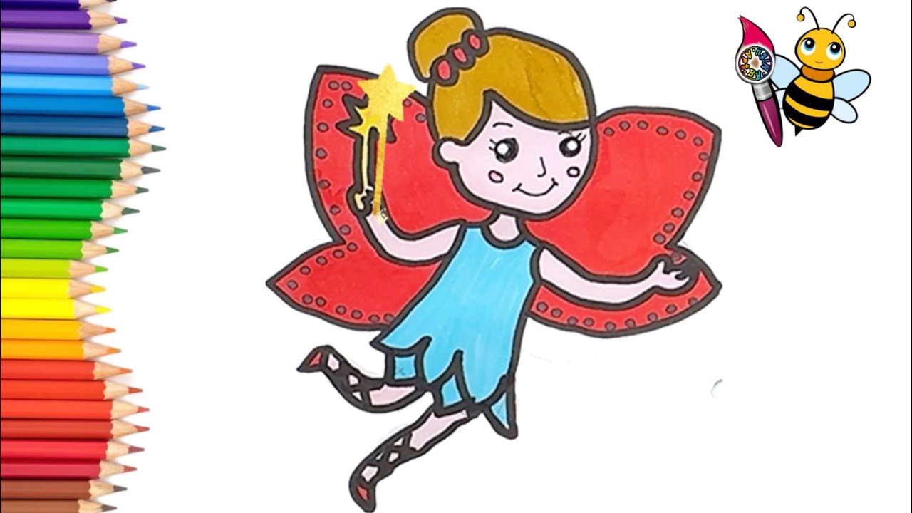 How to Draw and Paint a Fairy | Easy Fairy Drawing for Kids - YouTube