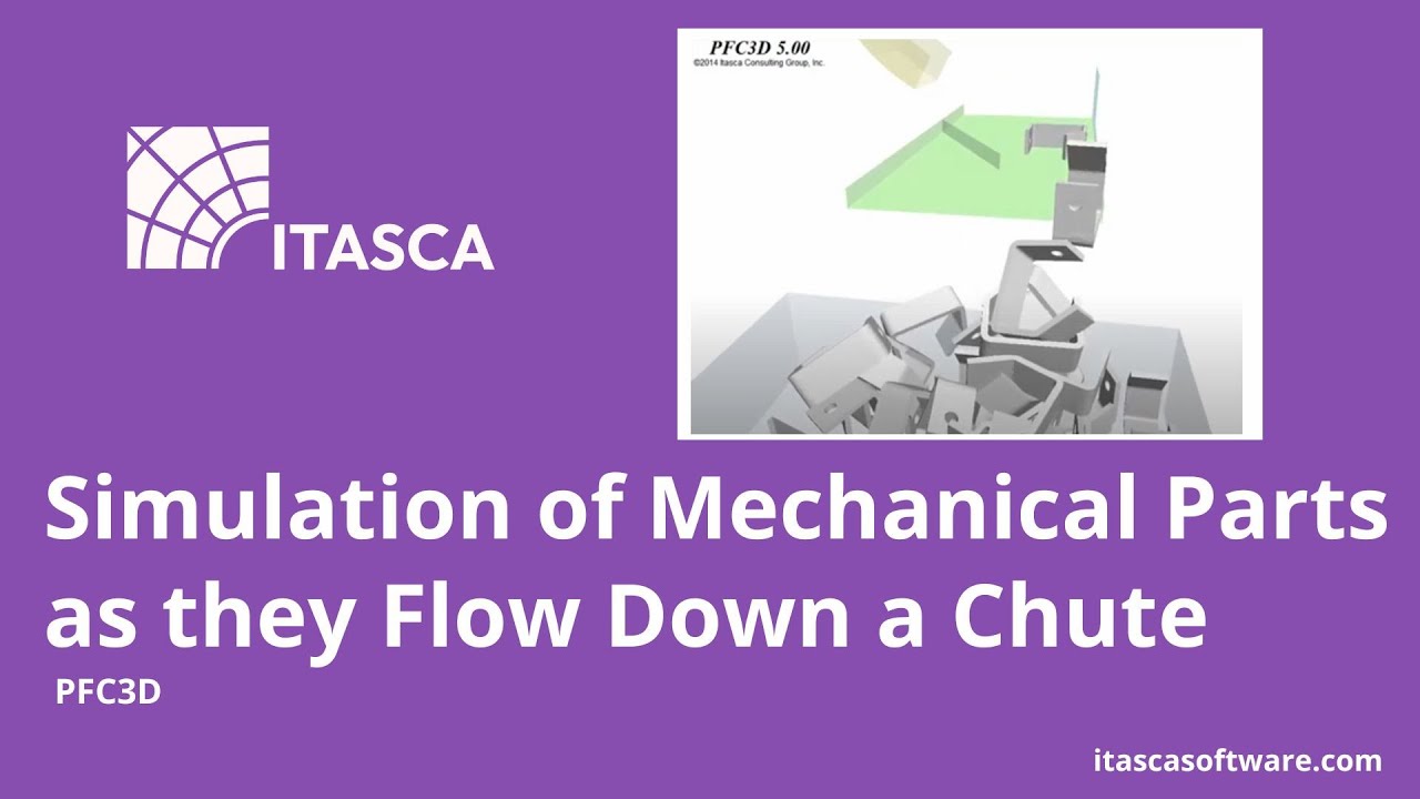 Simulation of Mechanical Parts as they Flow Down a Chute - YouTube