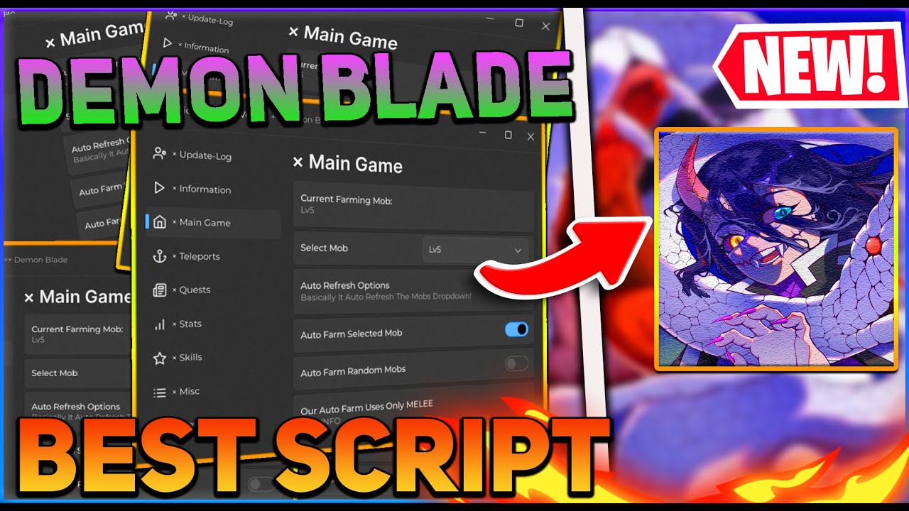 Demon Blade Script GUI / Hack (Auto Farm, Inf Spins, Auto Quest, And ...
