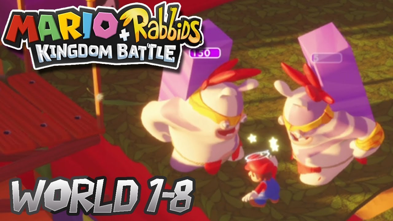 Mario + Rabbids Kingdom Battle Part 8 ~ World 1-8 Ancient Gardens ...