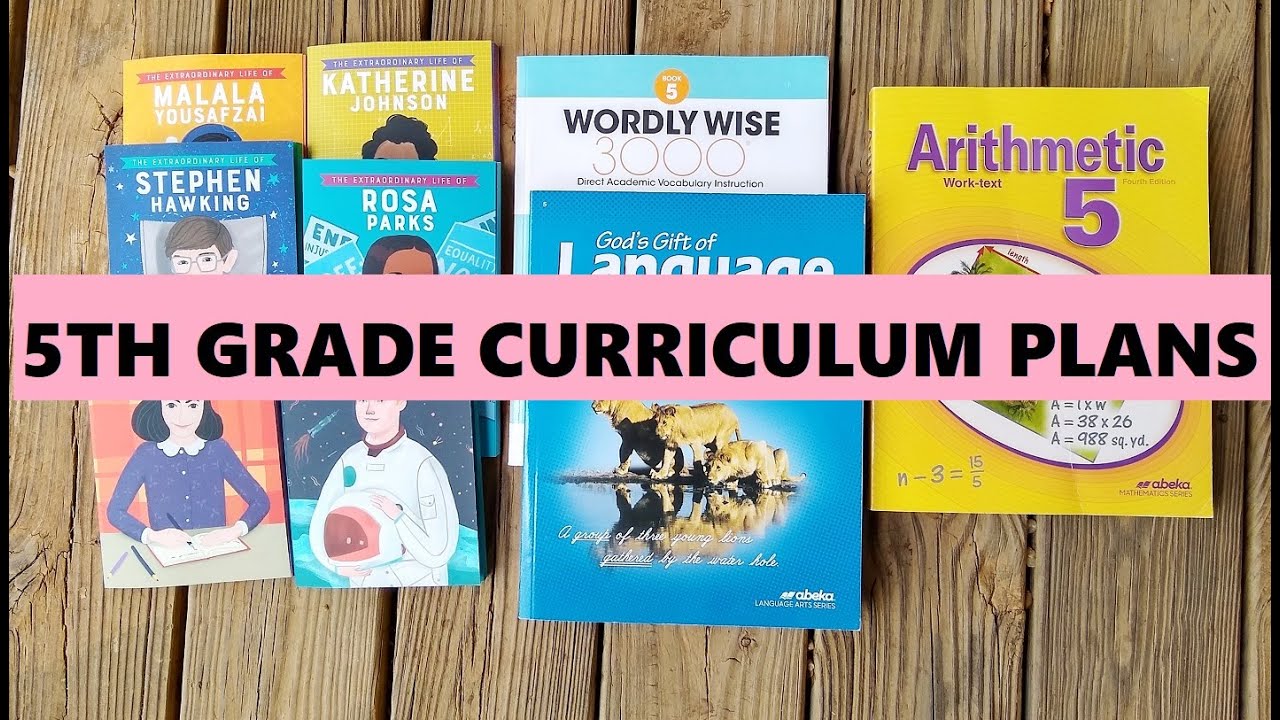 5TH GRADE CURRICULUM CHOICES- 2020-2021 YEAR - YouTube