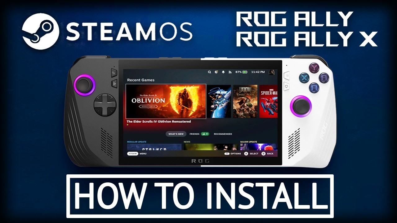 How To Install Official SteamOS On PC Gaming Handhelds: ROG ALLY & ROG ...