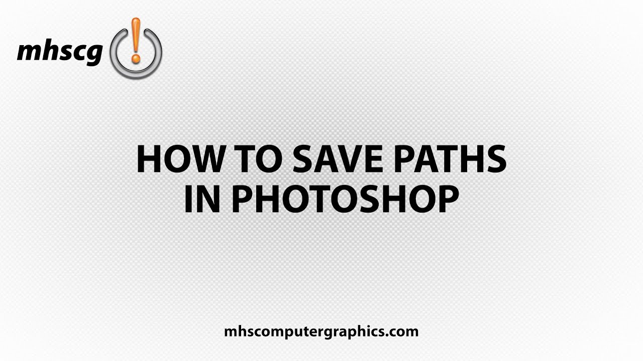 How To Save Paths In Photoshop YouTube How To Save Paths In Photoshop YouTube