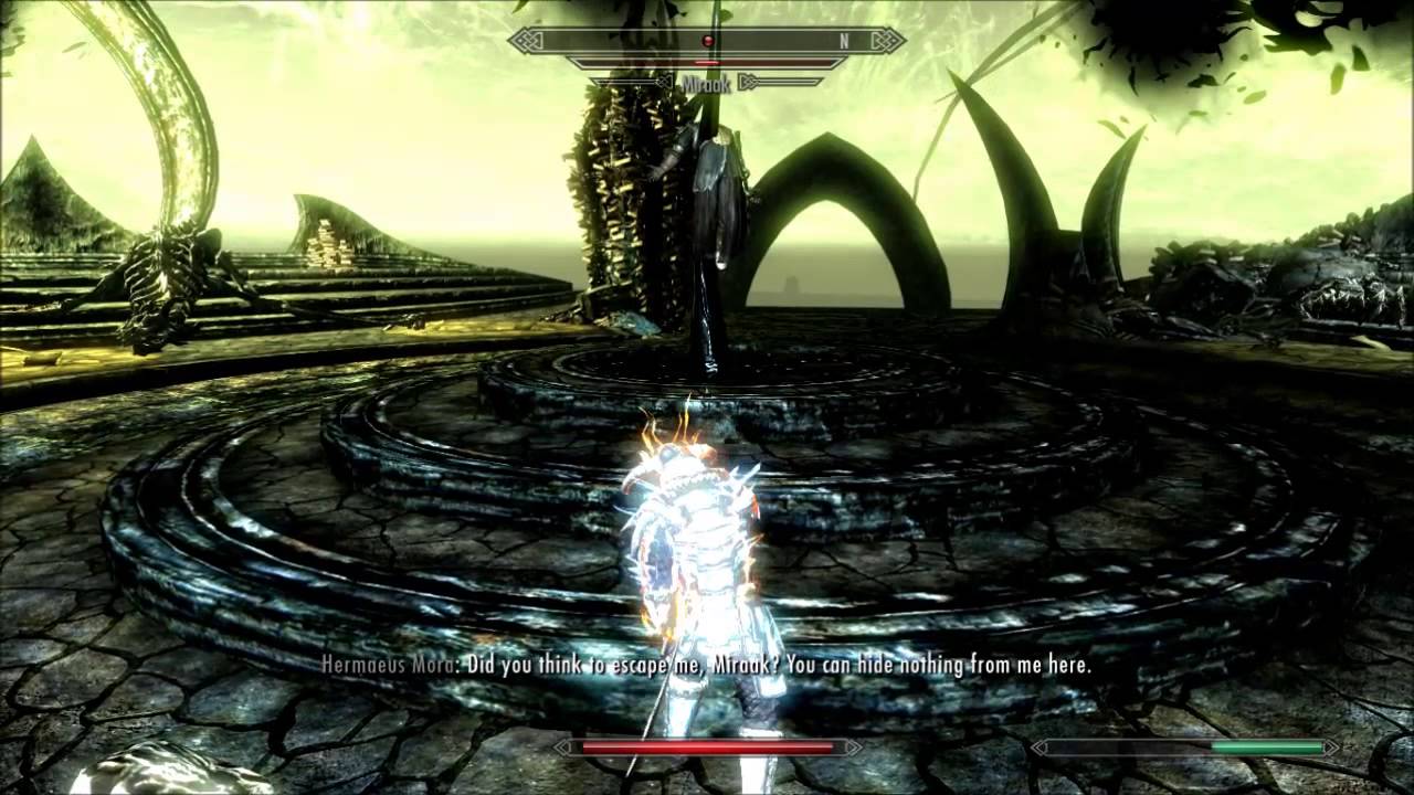 The Elder Scroll V Skyrim: Dragonborn PC HD Boss Fight: Miraak (Warrior ...