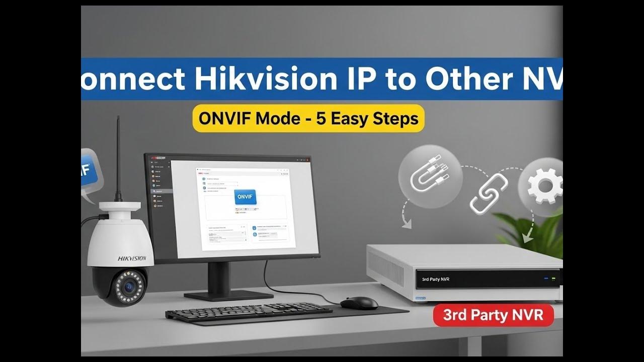 5 Easy Steps to Add your Hikvision IPC Camera to 3rd Party NVR with ONVIF Mode Function - YouTube