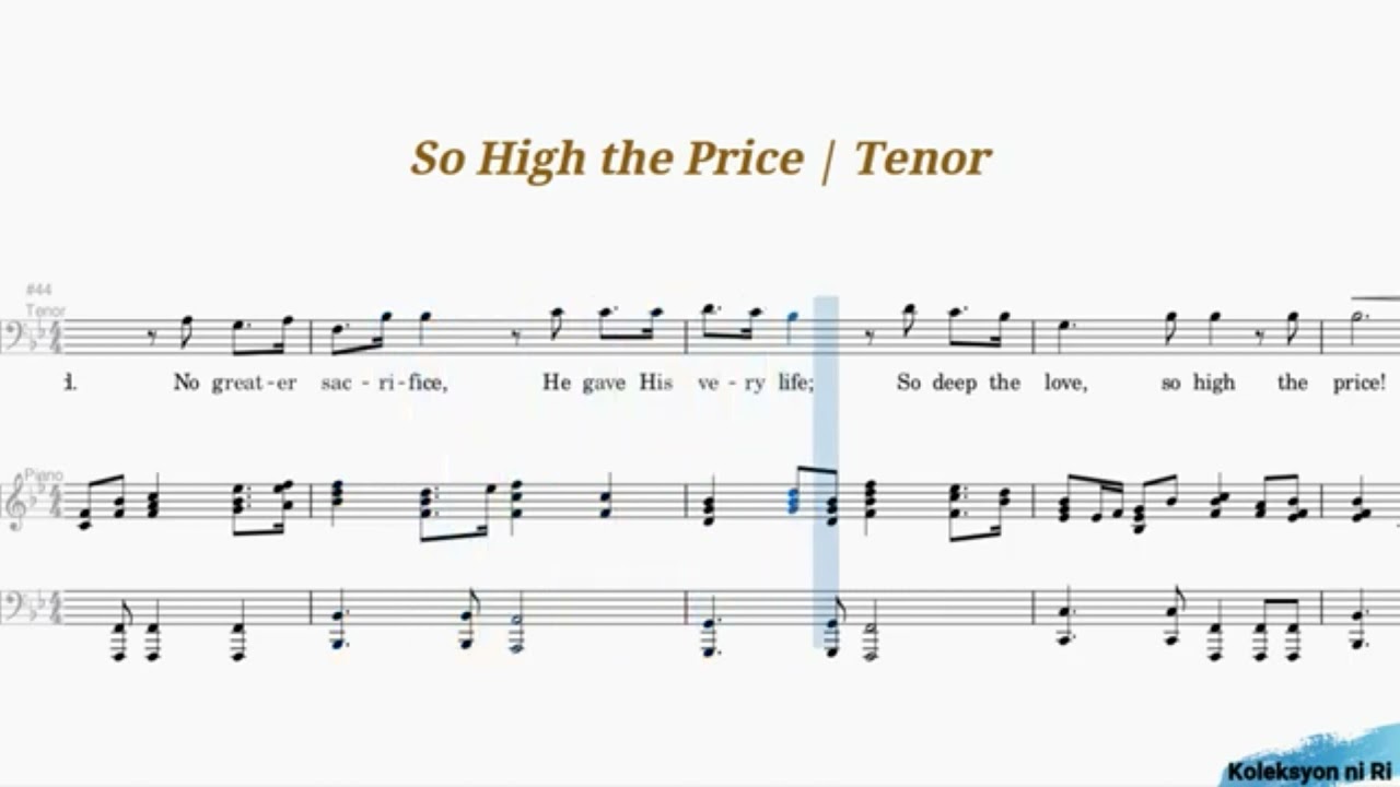 So High The Price Tenor Vocal Guide Jeff Barte - YouTube
