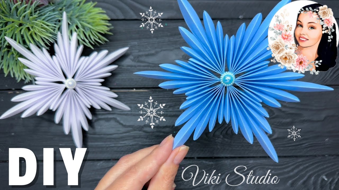 EASY Paper Snowflake Tutorial Winter Ornaments Christmas decorations ...