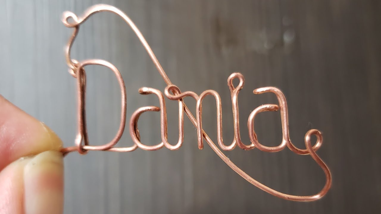 Wire Name Necklace|Membuat Nama Dari Kawat Tembaga | DAMIA | - YouTube