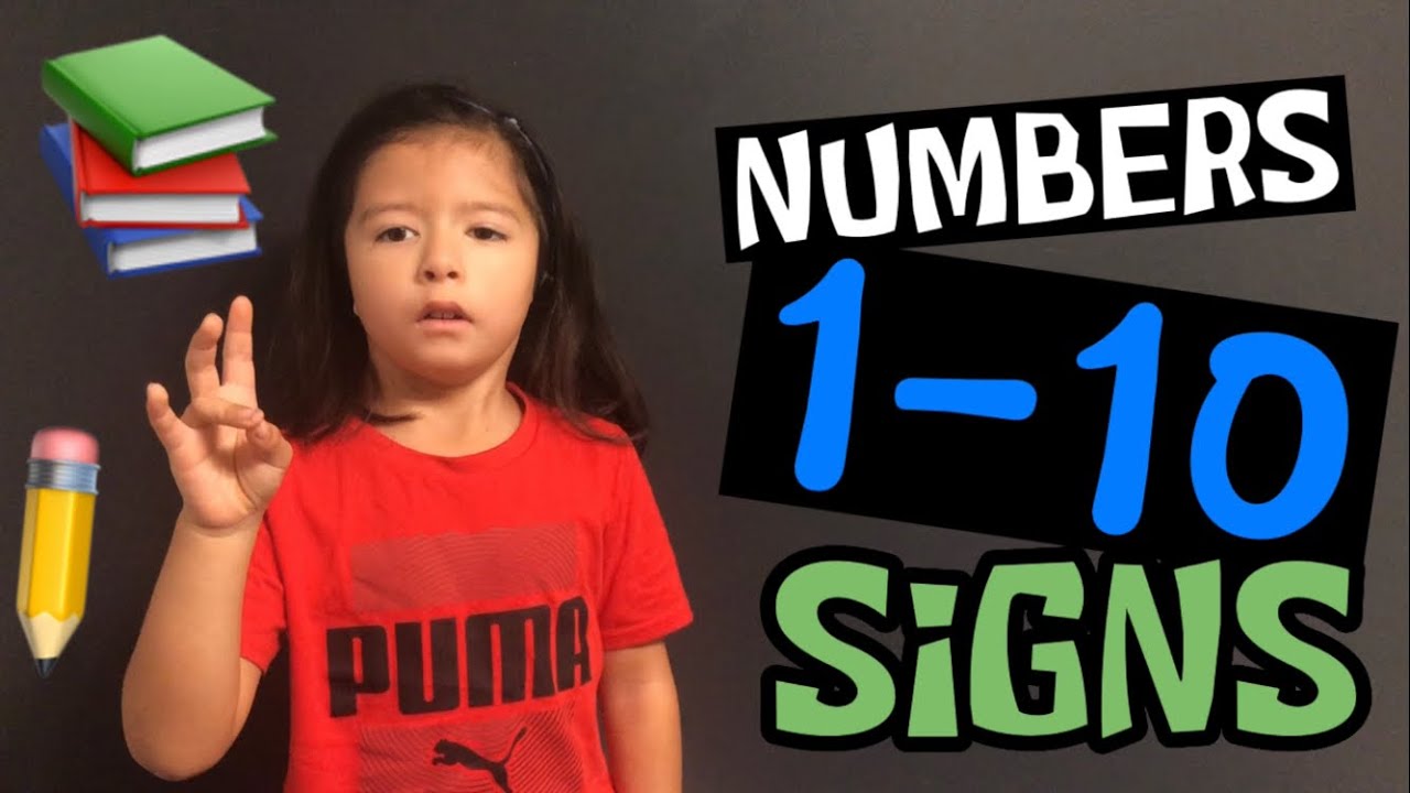 Numbers 1-10 in ASL American Sign Language - YouTube