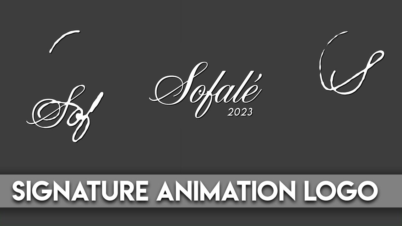 3d Animation Logo | Signature Animation logo 4k | Signature logo ...