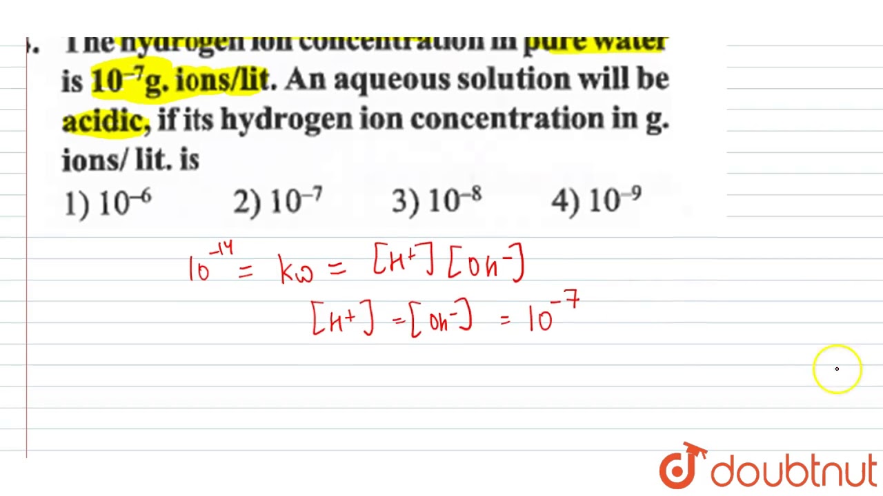 Hydronium Ion Concentration