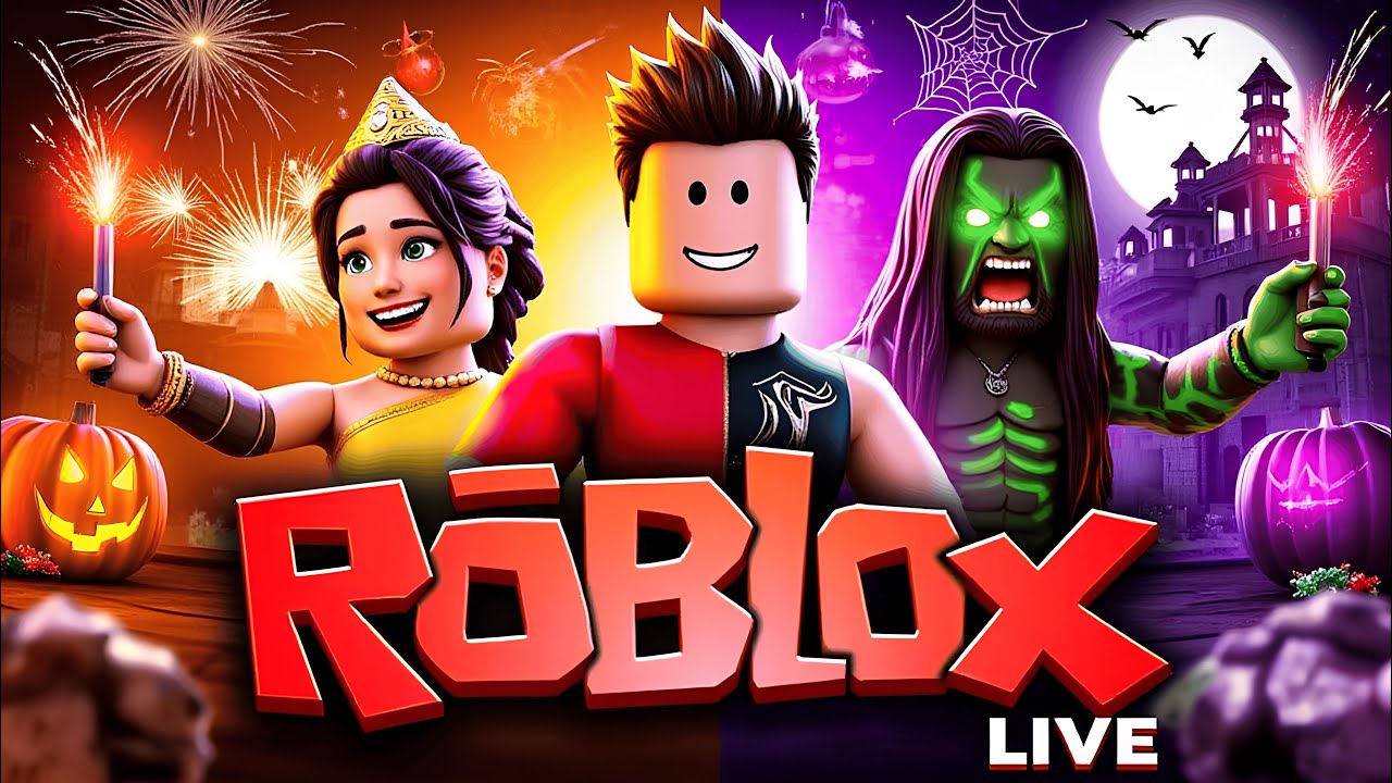 🎉Roblox Special Live with Friends: Diwali x Halloween Fun!🪔🎃 - YouTube