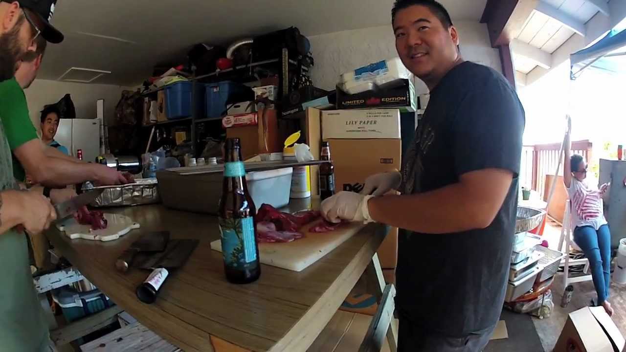 GoPro HD: How to Smoke Sausage! Kyle Cheng's Sausagefest - Oahu, Hawaii ...