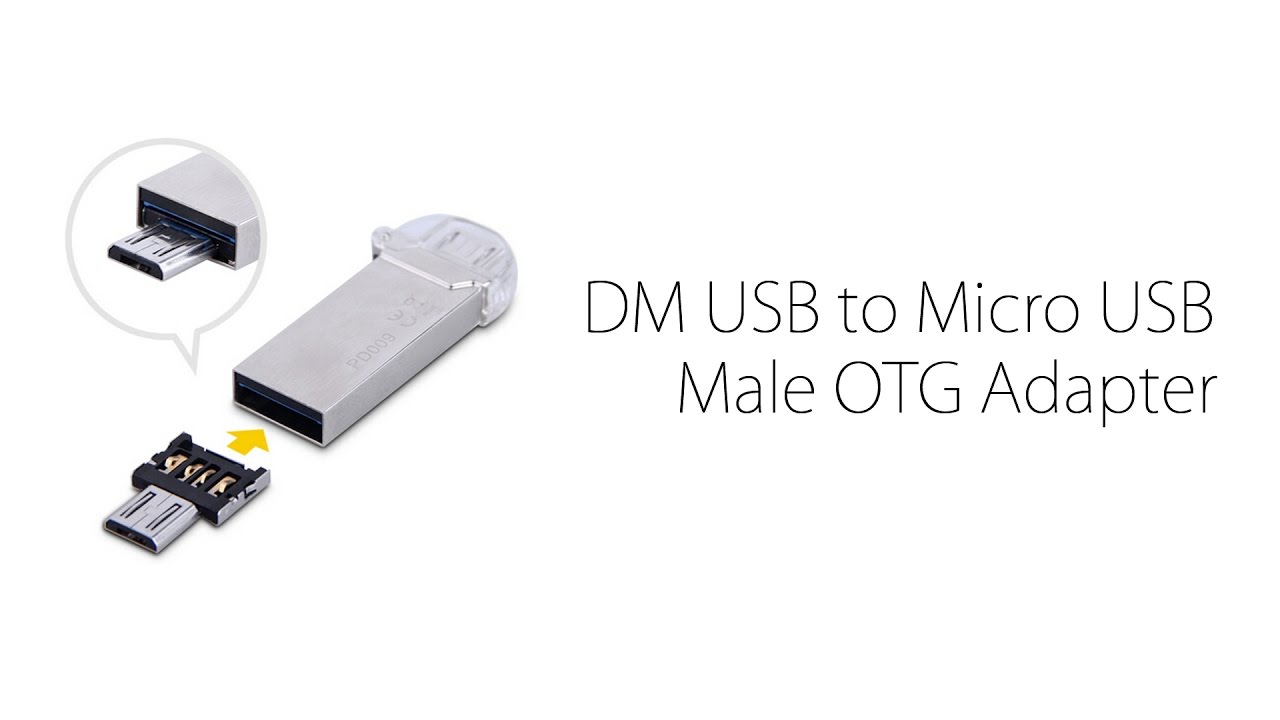 DM USB to Micro USB Male OTG Adapter from GearBest - YouTube
