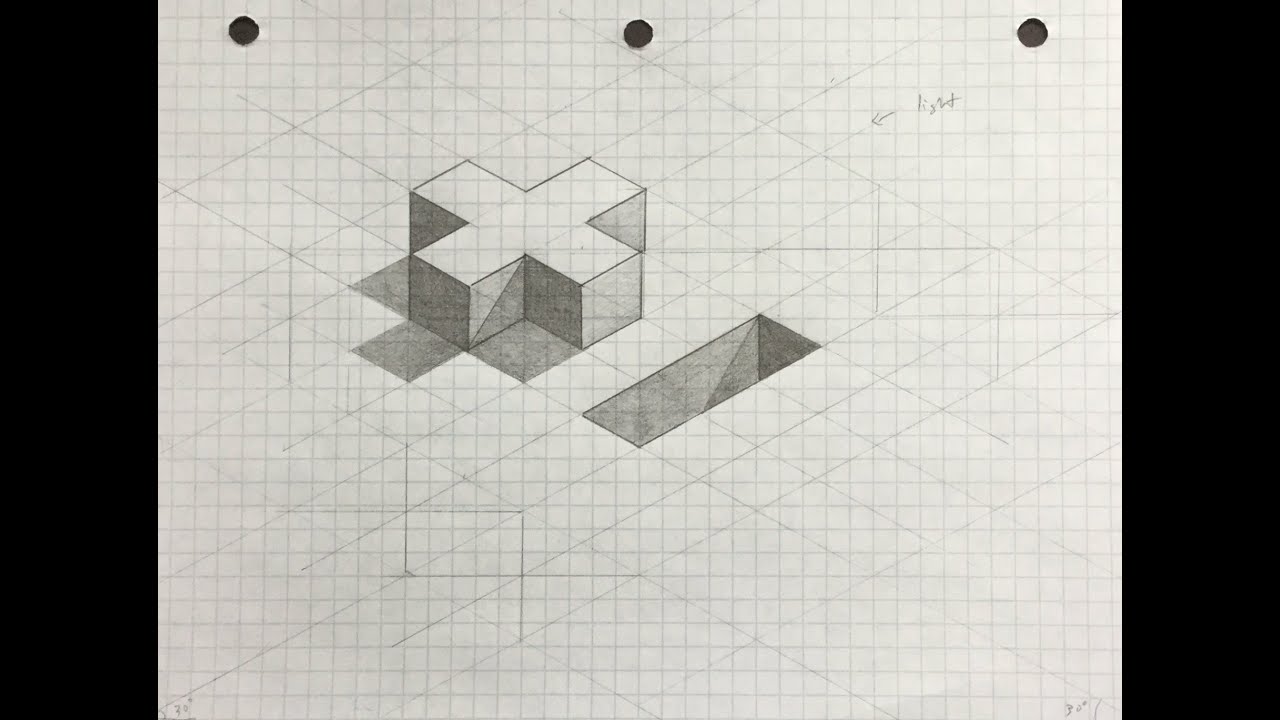 How to draw Sign + & - in Isometric Drawing - YouTube