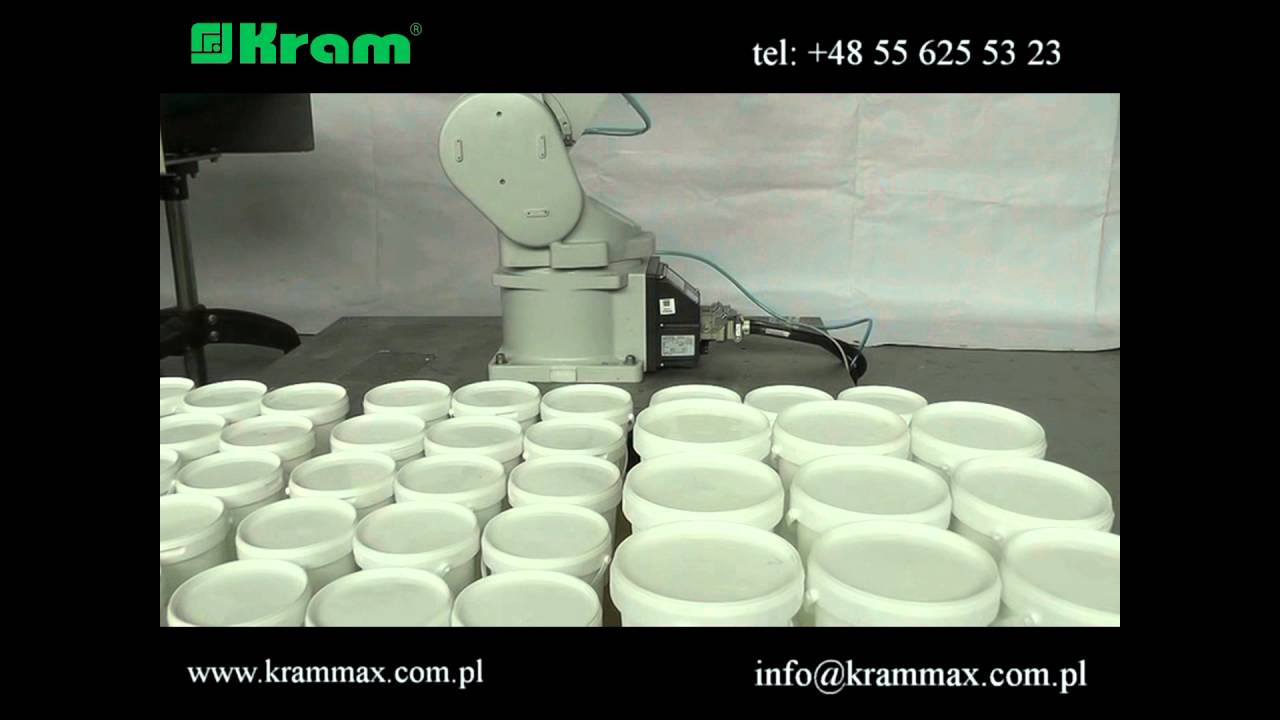 BUCKET ROBOT PALLETIZER - YouTube