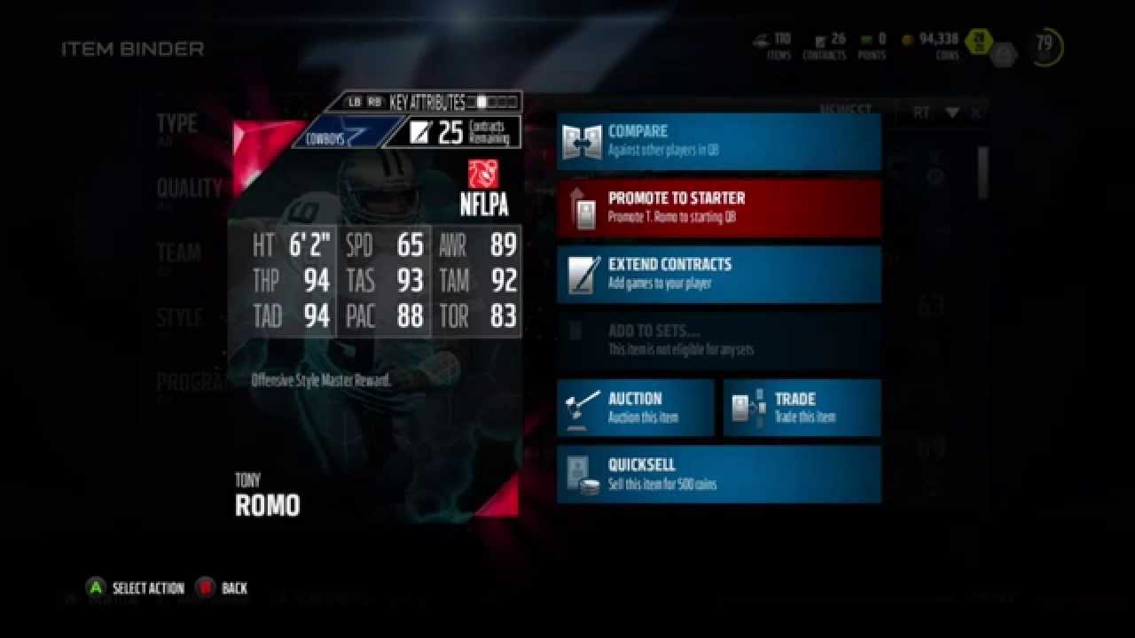 Madden 16 Style Master Set Complete!!! Romo & Quin!!! - YouTube