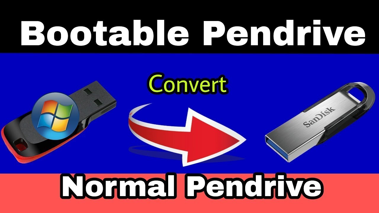 BOOTABLE TO NORMAL | MAKE YOUR PENDRIVE BOOTABLE TO NORMAL | HOW TO ...