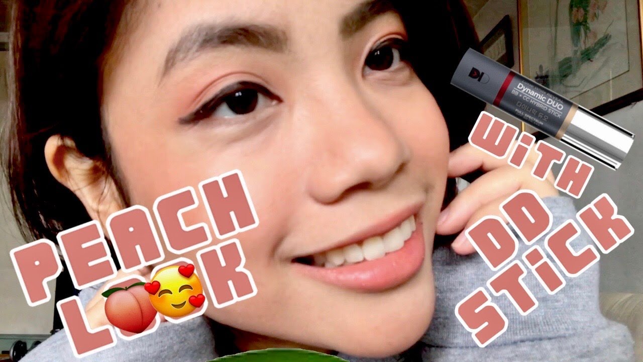 Everyday peach look with DD Stick! - YouTube
