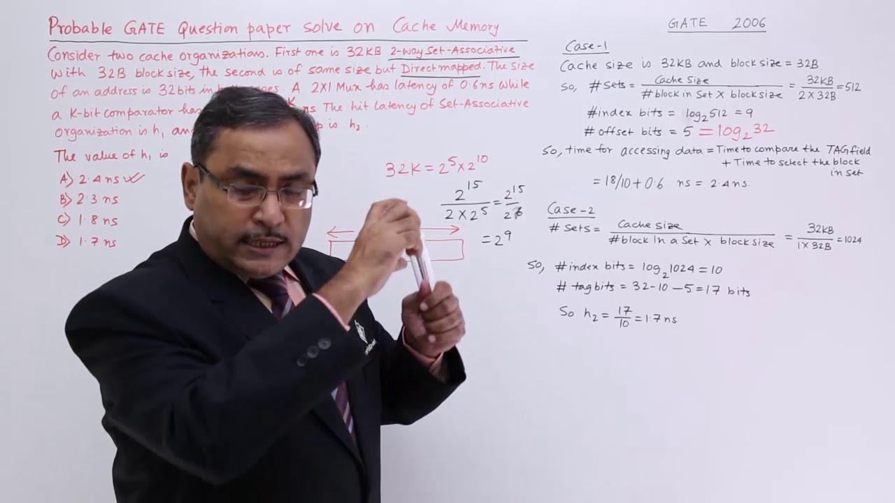 Cache Memory GATE Exercise 2 - YouTube