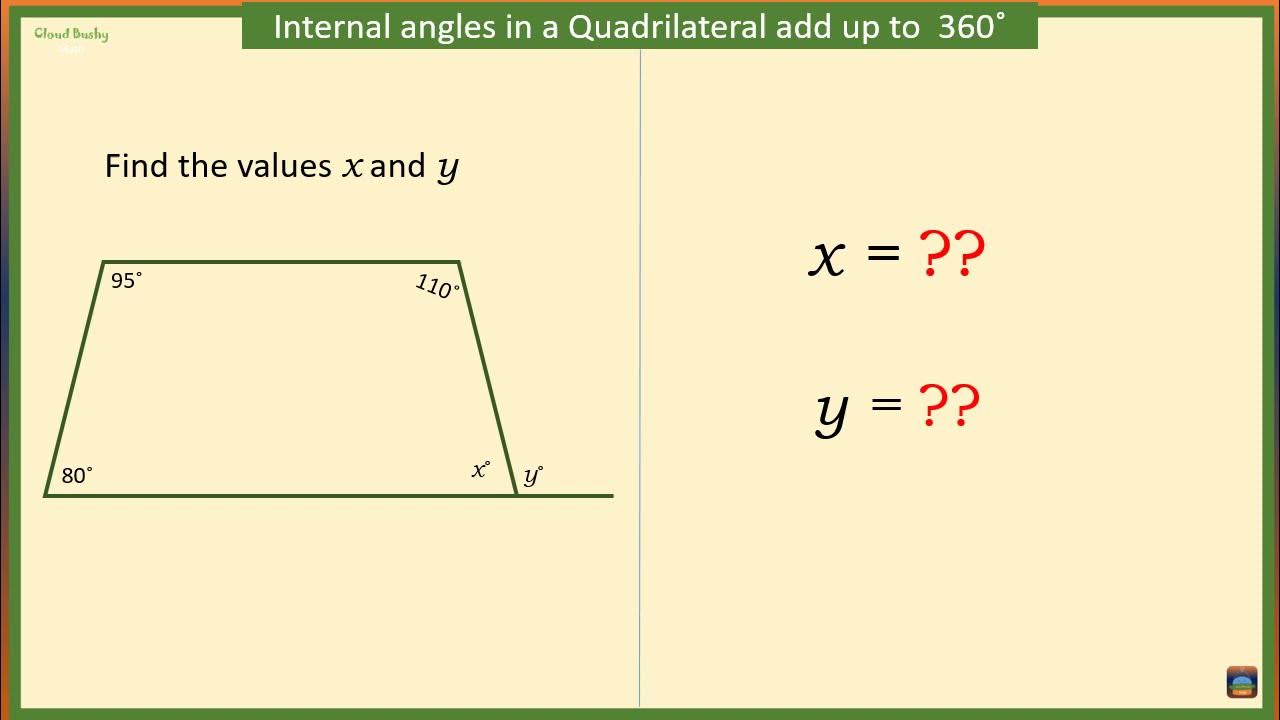 Angles in a Quadrilateral : How to find Missing angles (2) - YouTube