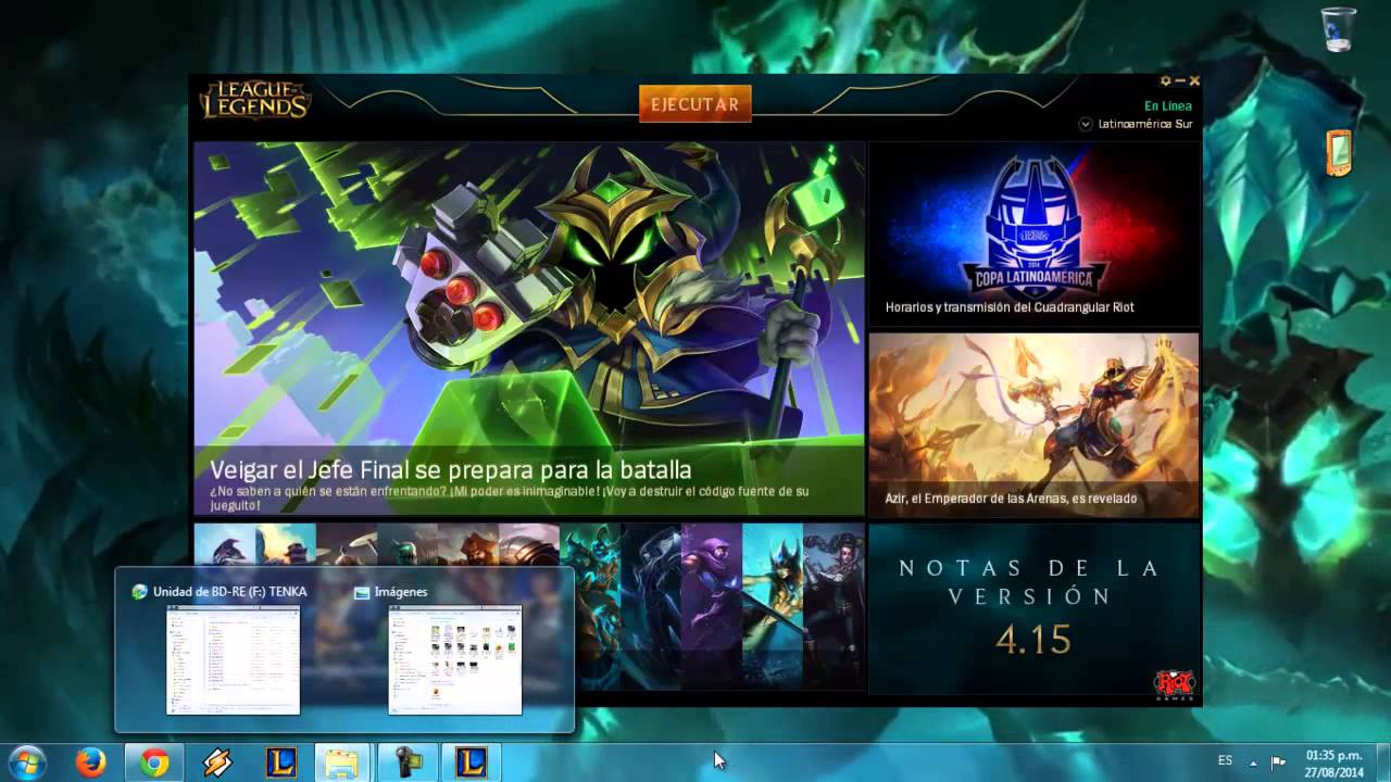 Nuevo Launcher League of Legends v 4.15 - YouTube