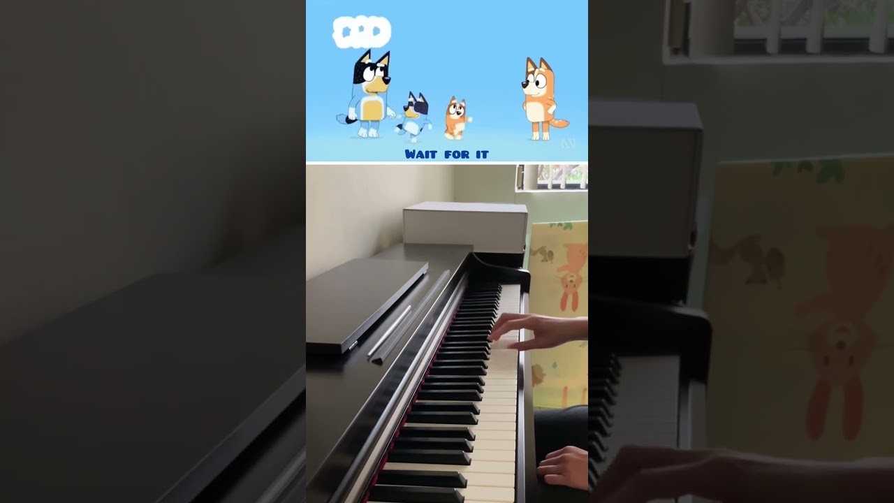 Bluey Theme Song @BlueyOfficialChannel 【White Keys Only Piano Cover】by ...