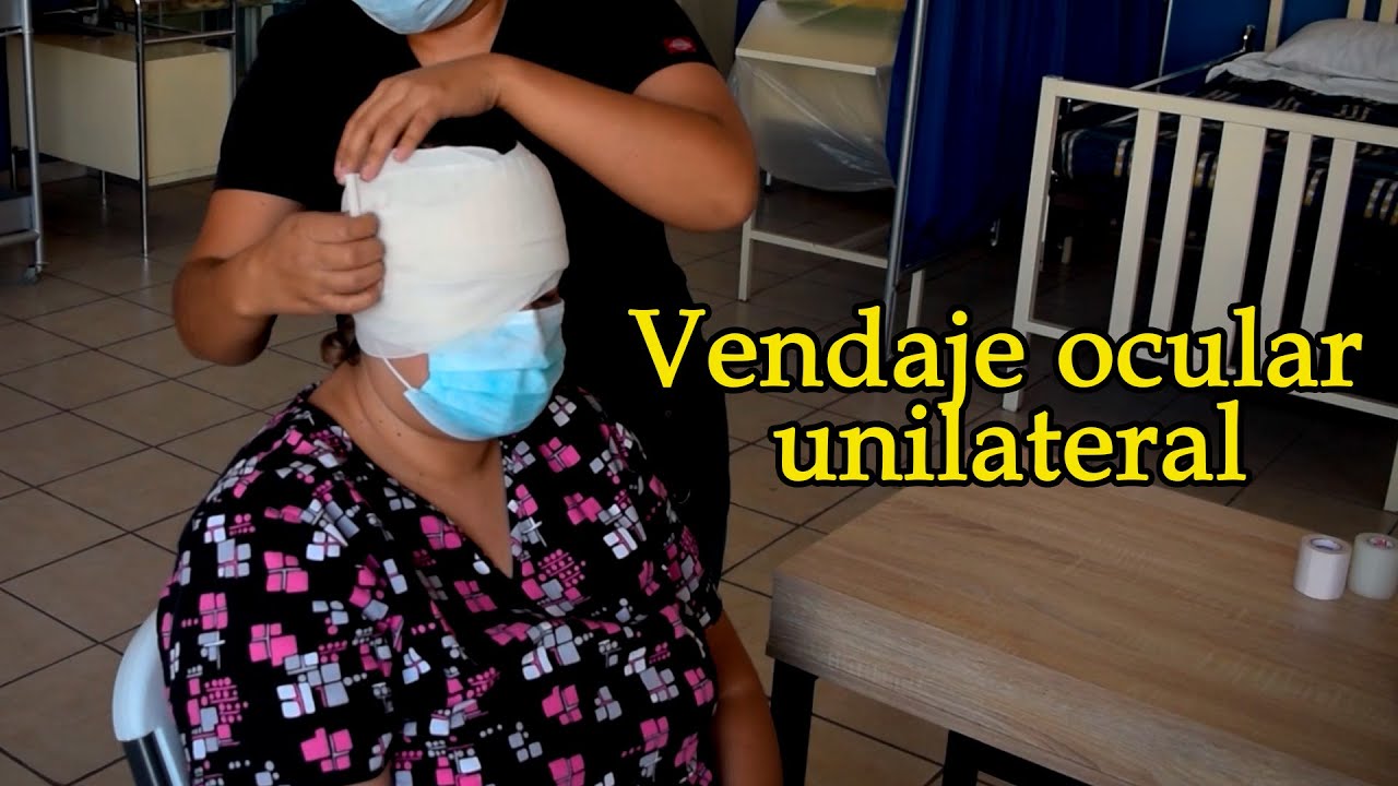 🤕 | ¿Cómo vendar la CABEZA?: Vendaje de ojo unilateral - YouTube