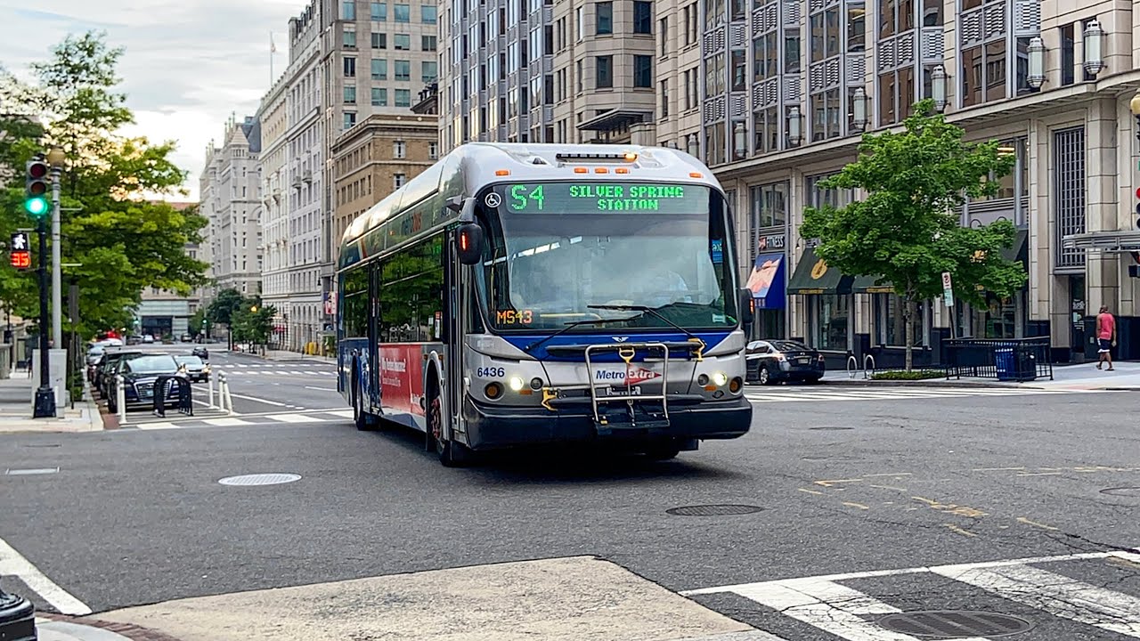 WMATA 2009 New Flyer DE40LFA 6436 on Route S4 - YouTube